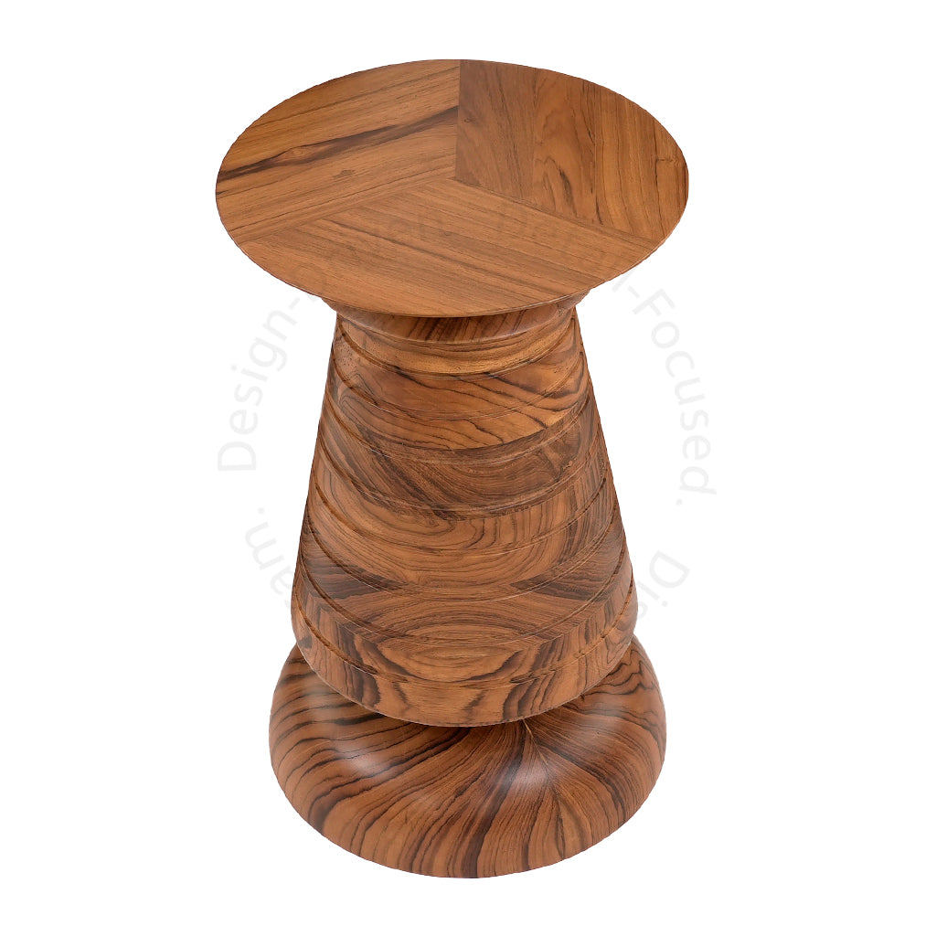 Atamai - Teak Side Table, Pattern | Alankaram