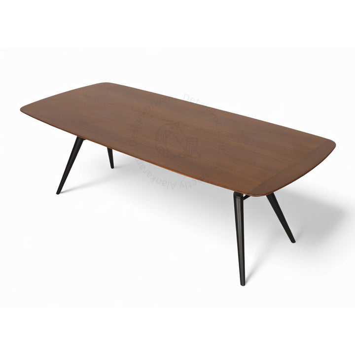 Fusi - Eight Seater Teak Dining Table, Plain Top | Alankaram