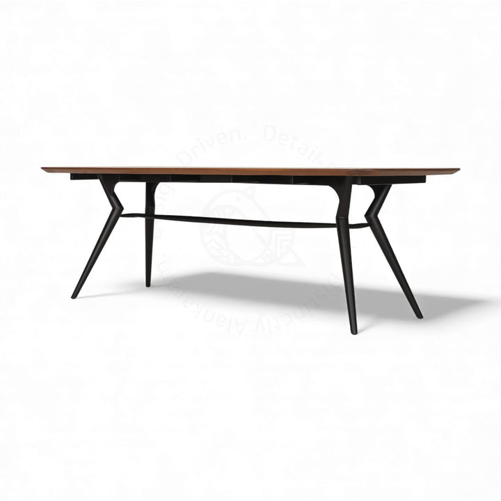Fusi - Eight Seater Teak Dining Table, Plain Top | Alankaram