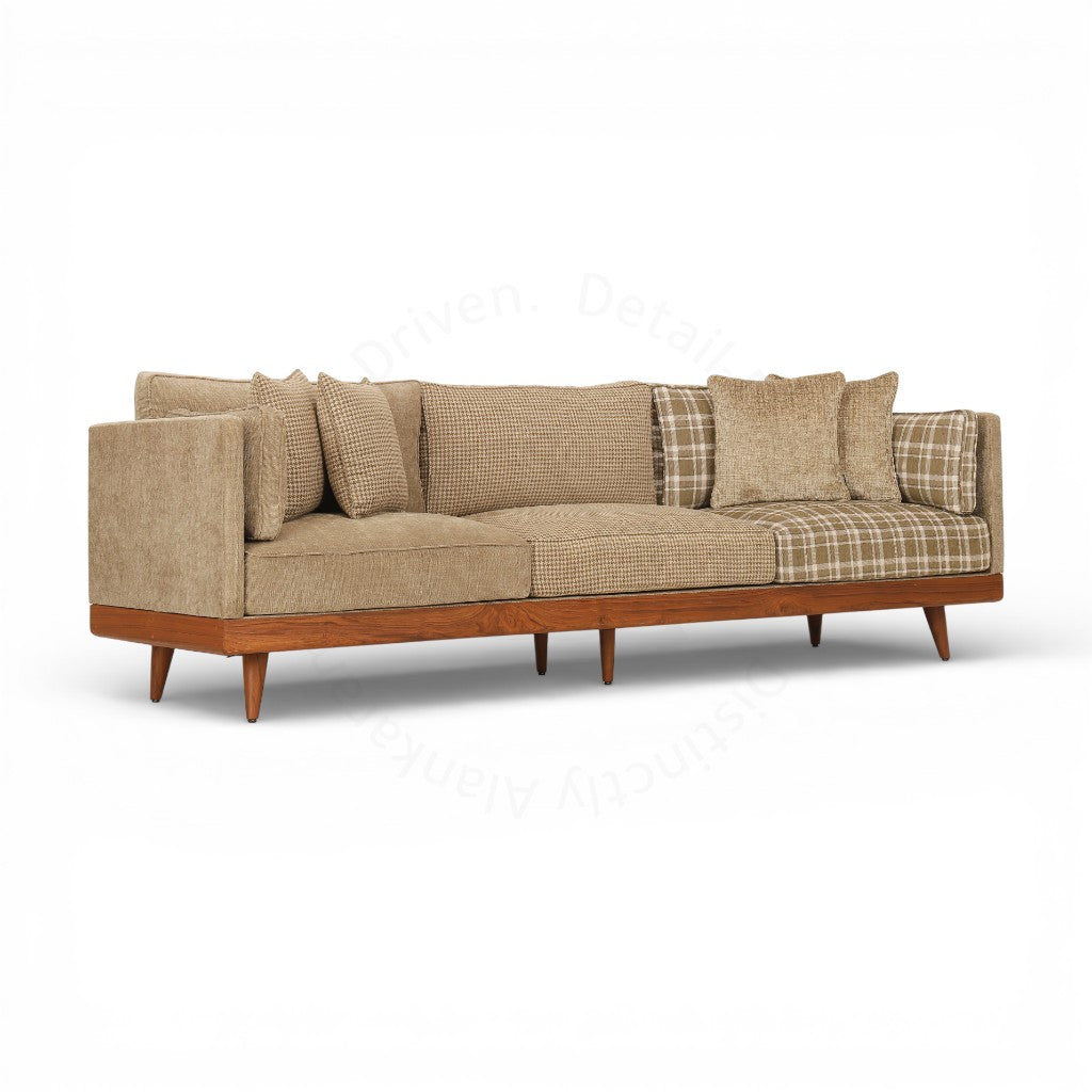 Priamka - Three Seater Teak Sofa | Alankaram