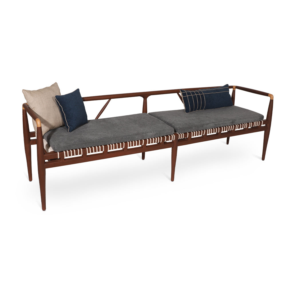 Bangku - Five Seater Ash/Oak/Beech Bench, Stained | Alankaram