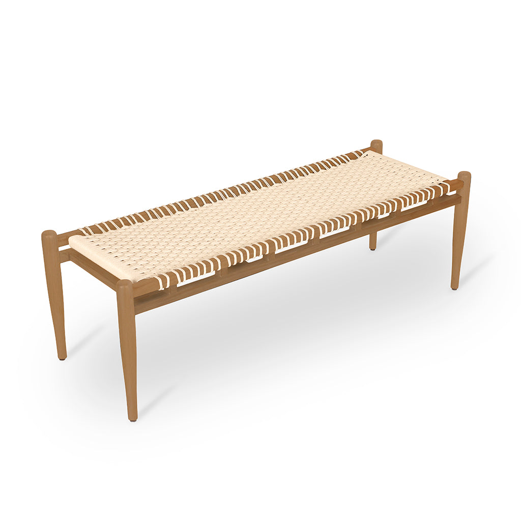 Tenshi - Solidwood Bench with Off White Rope | Alankaram
