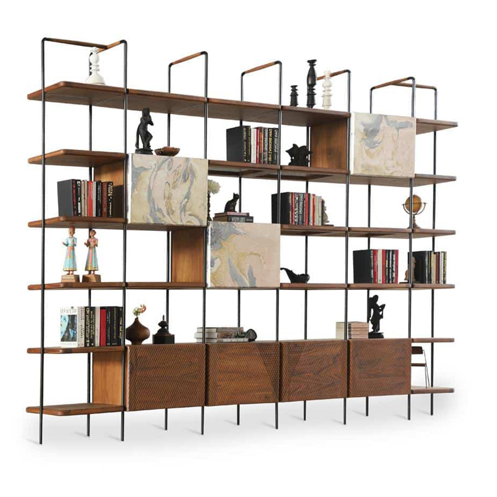 Refu – Metal Teak Decorative Unit, Abstract Art | Alankaram