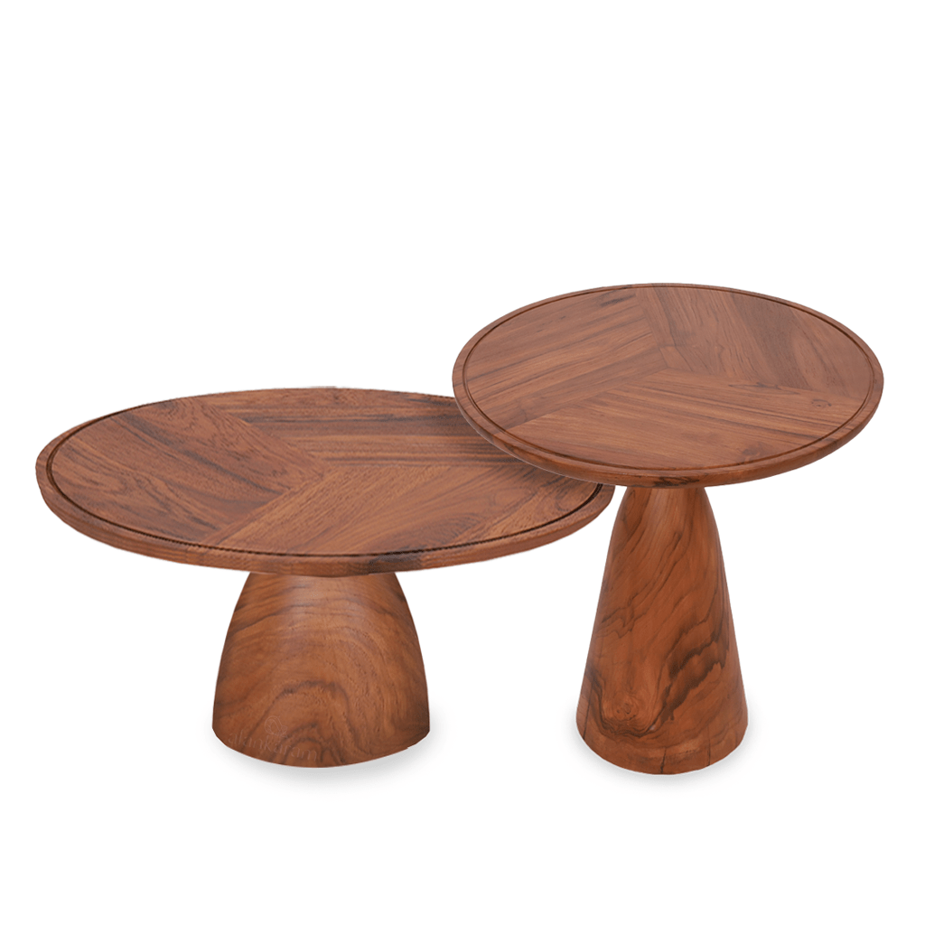 Aniq - Teakwood Nested Table | Alankaram