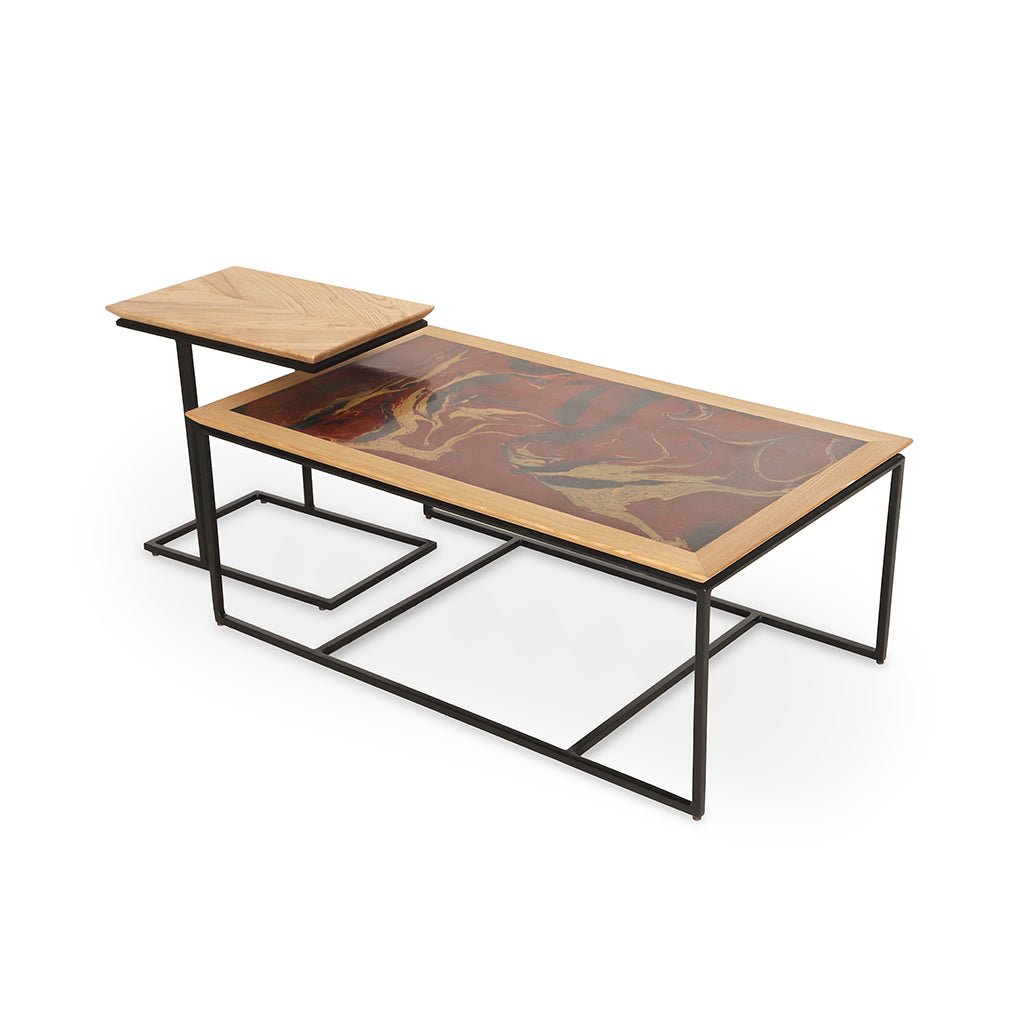 Dualis - Center Table with Multicolor Artwork | Alankaram