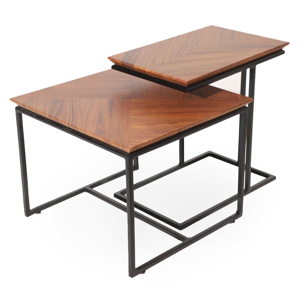 Dualis - Teakwood Nested Table | Alankaram
