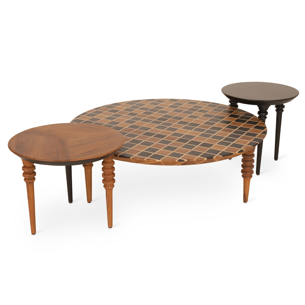 Karovy - Teak Nested Center Table | Alankaram