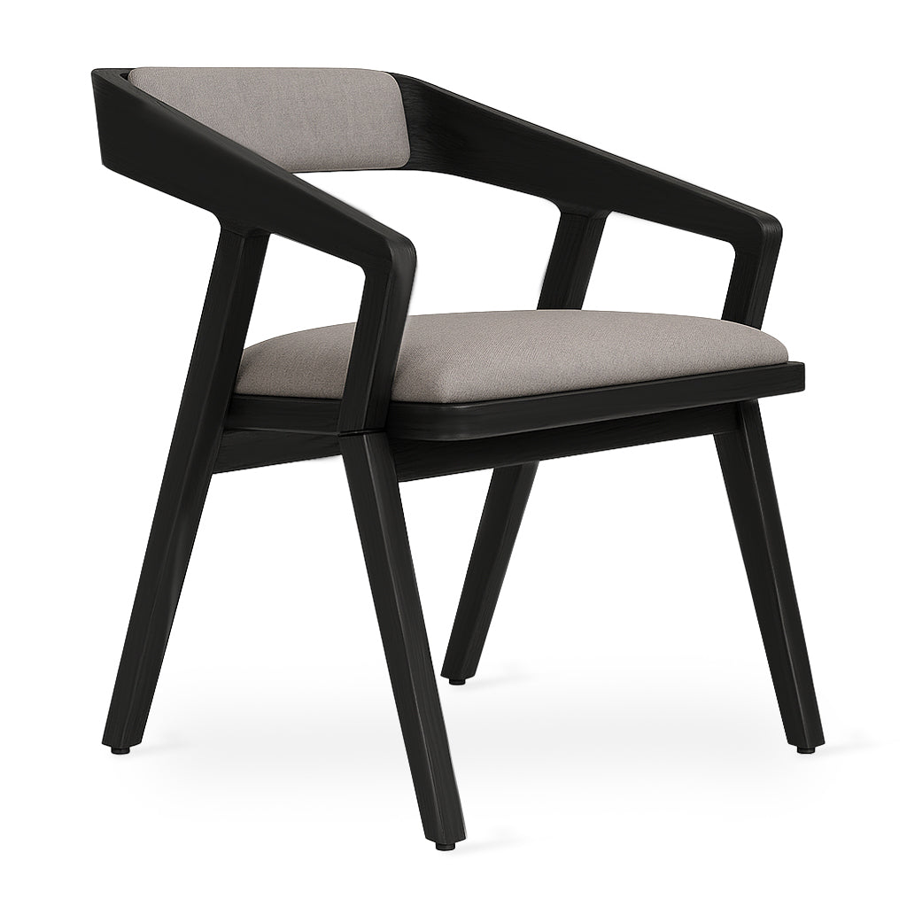 Casilla - Ash/Oak/Beech Dining Chair, Upholstered back, Stained | Alankaram