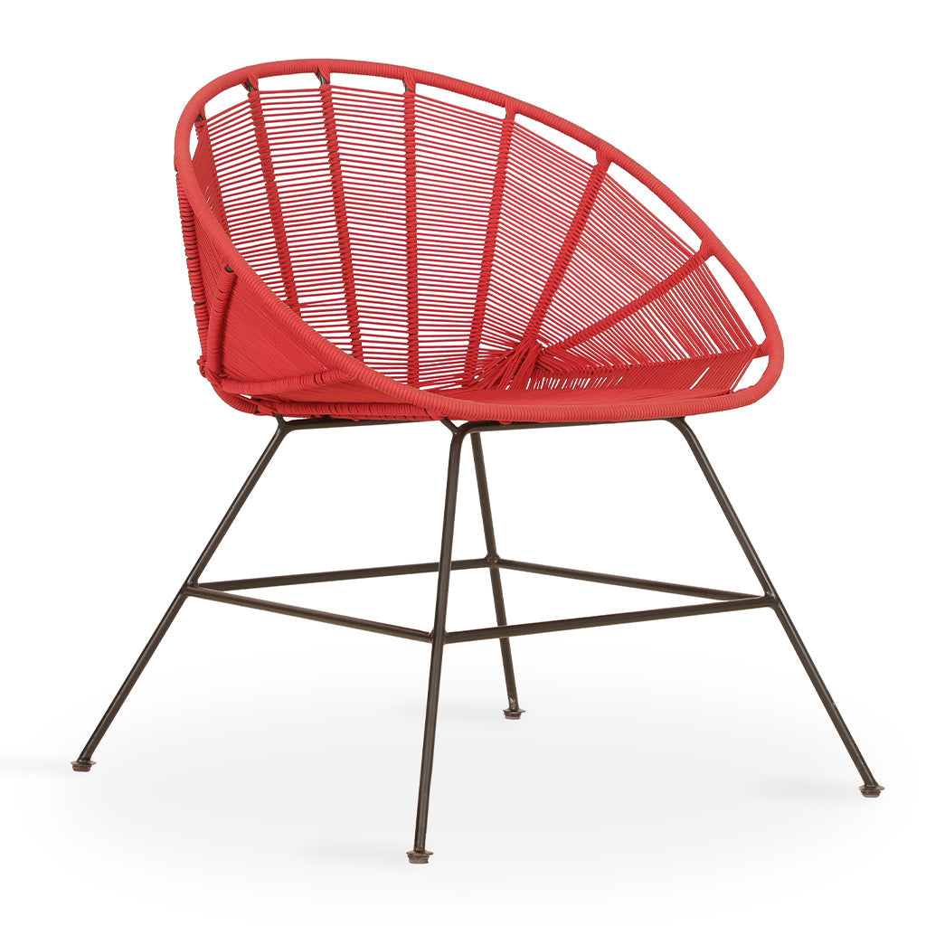 Orgu - Metal Dining Chair, Red Color Threads | Alankaram