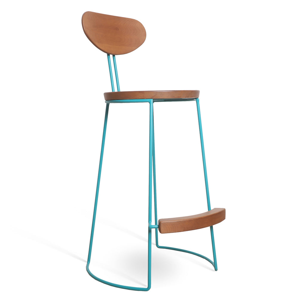 Viboko - Metal High Chair, Ash/Oak/Beech Seat & Back | Alankaram