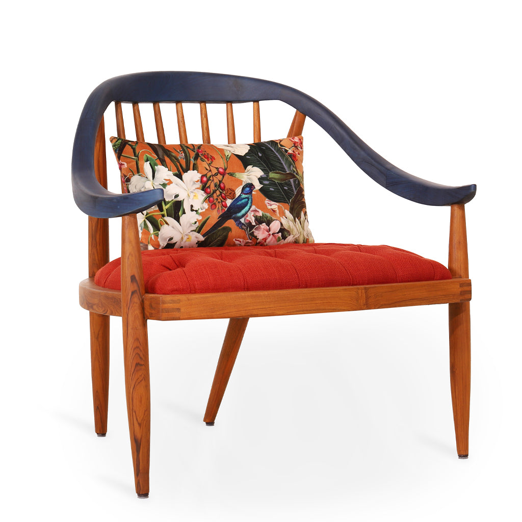 Vakra - Teak Lounge Chair, Stained | Alankaram