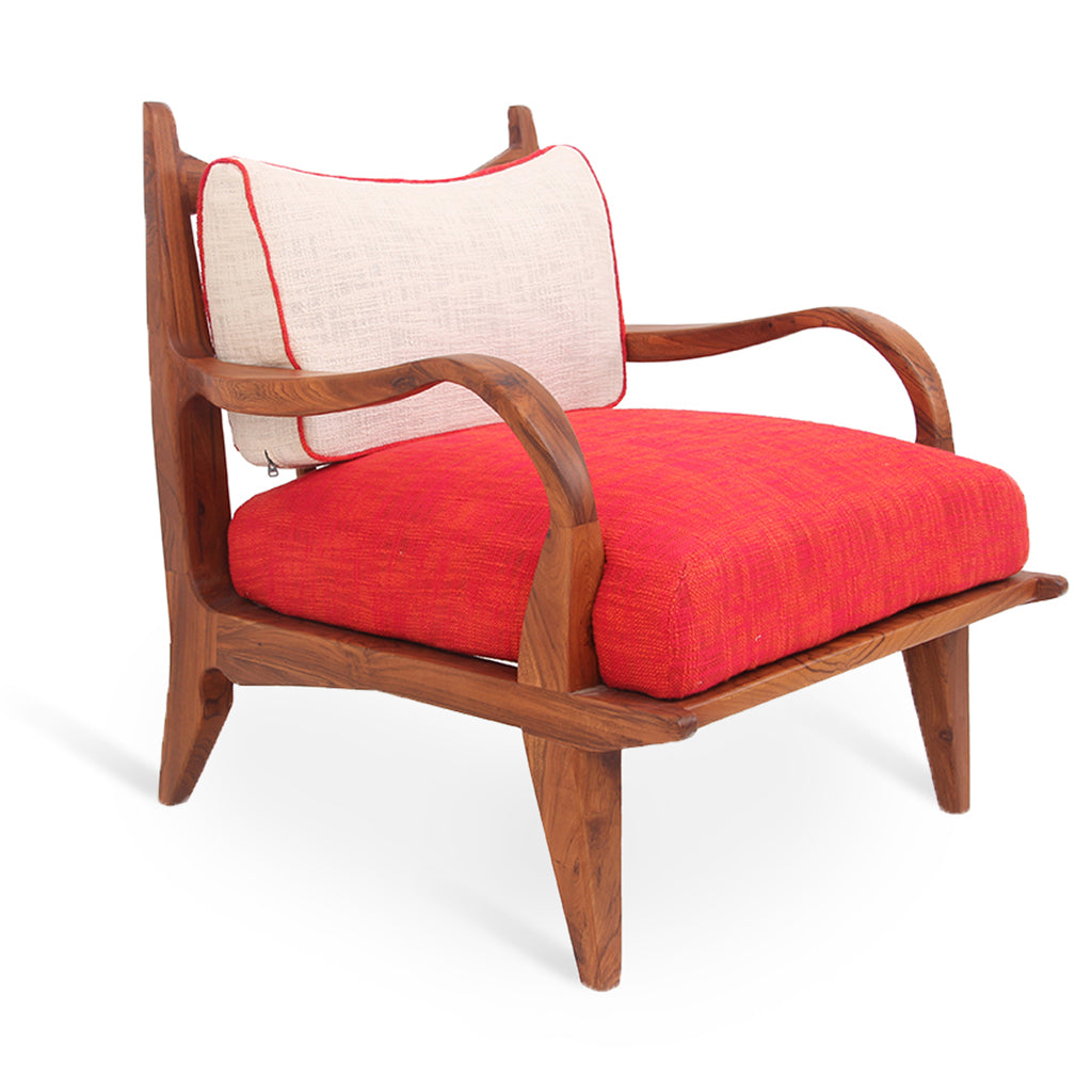 Araal - Teak Lounge Chair | Alankaram