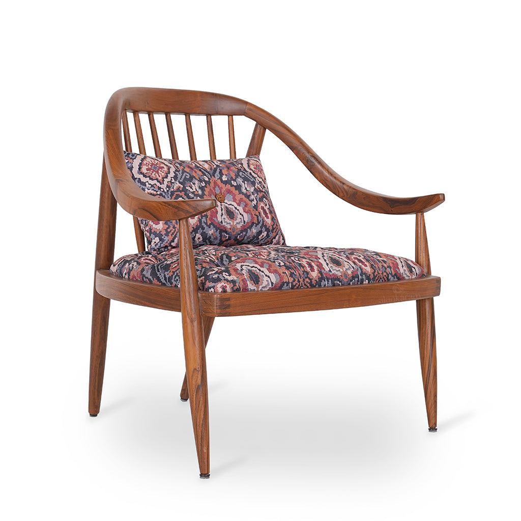 Vakra - Teak Lounge Chair | Alankaram