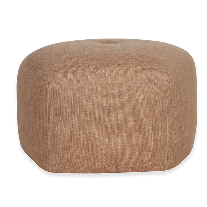 Pouffe - Pentagon Shaped Ottoman with Beige Fabric Sale | Alankaram