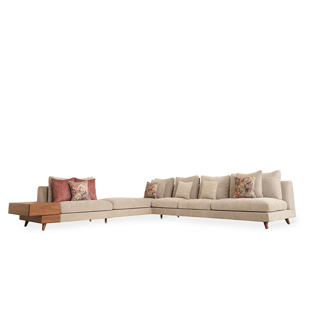 Geri - Six Seater L-Shaped Sofa | Alankaram