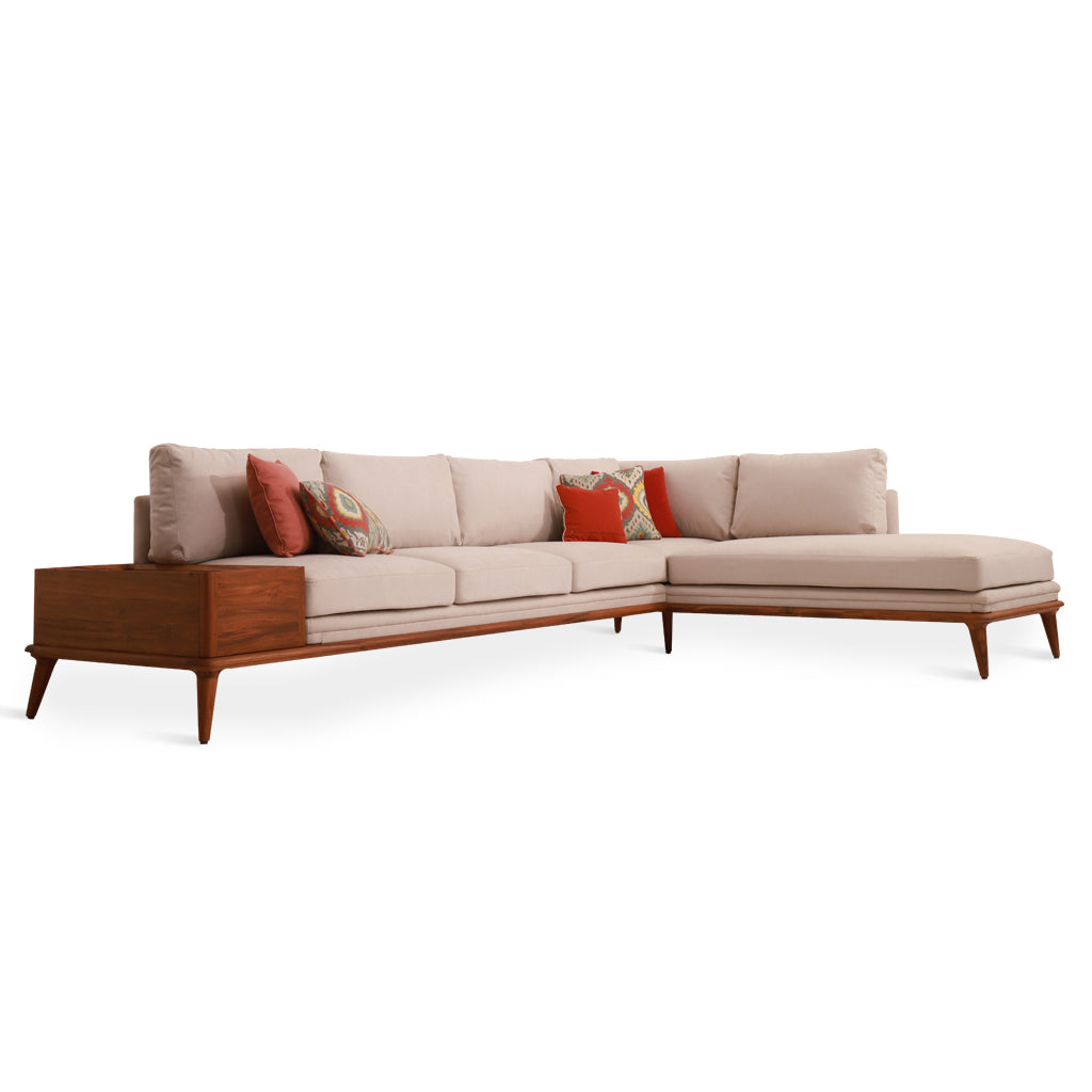 Mysig Teakwood Six Seater Sofa | Alankaram