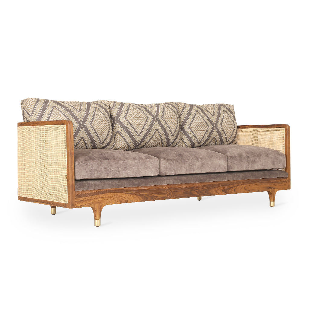 Luk - Three Seater Teak Sofa | Alankaram