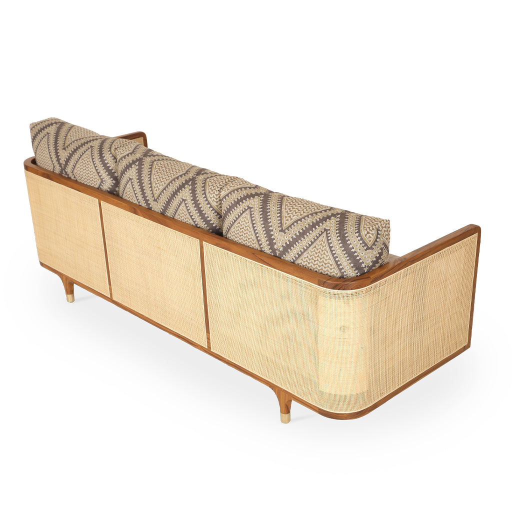 Luk - Three Seater Teak Sofa | Alankaram