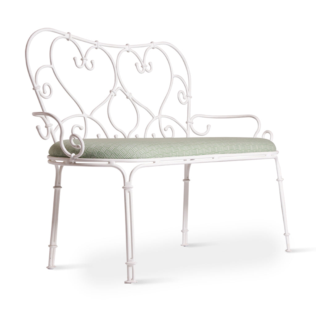 Nofoa - Two Seater Metal Sofa, Upholstered Seat | Alankaram