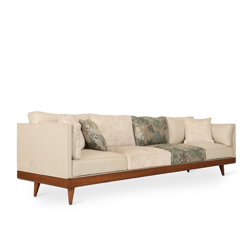 Priamka - Four Seater Teak sofa | Alankaram