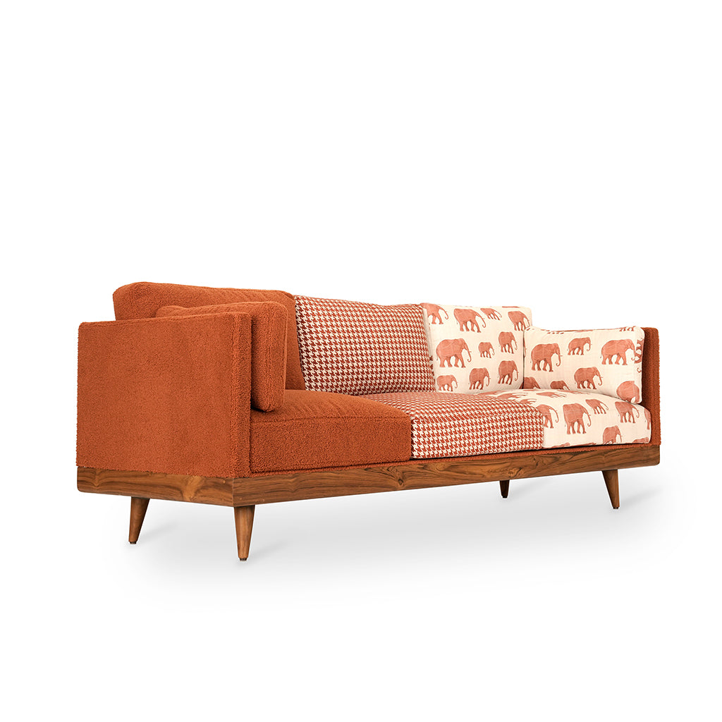 Priamka - Three Seater Teak Sofa | Alankaram