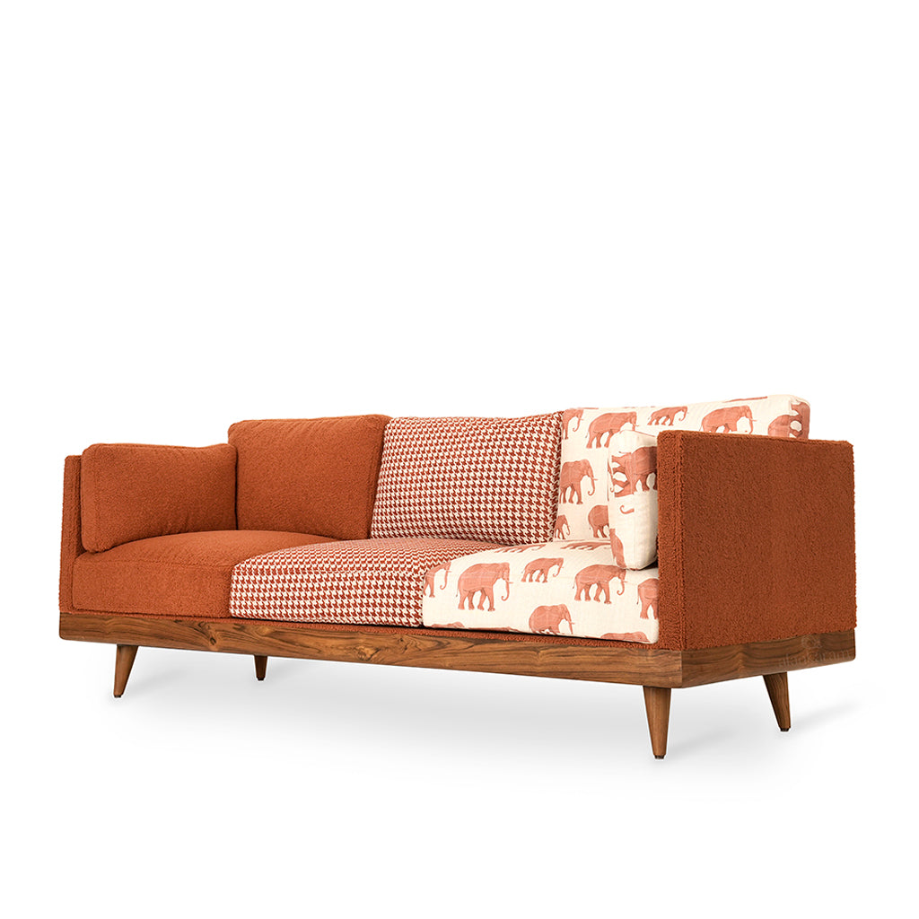 Priamka - Three Seater Teak Sofa | Alankaram