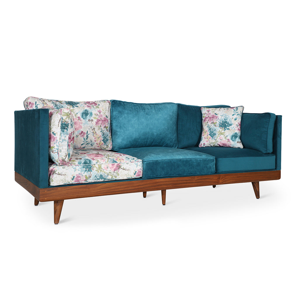 Priamka - Three Seater Teak Sofa | Alankaram