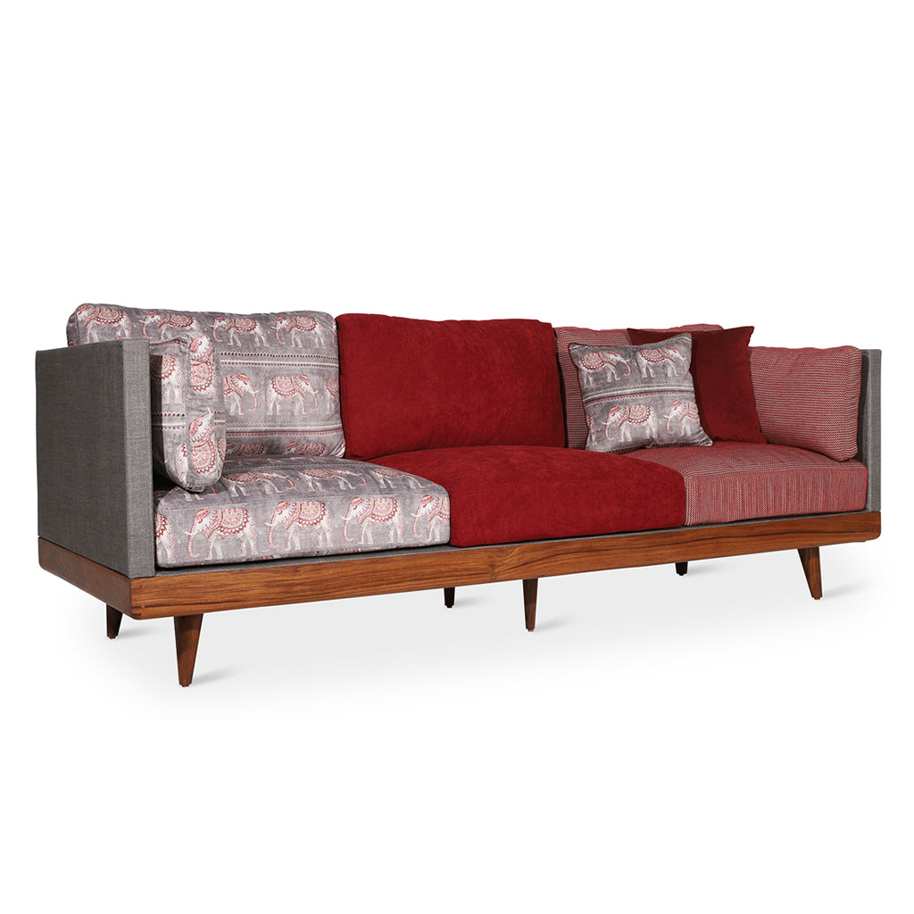 Priamka - Three Seater Teak Sofa | Alankaram