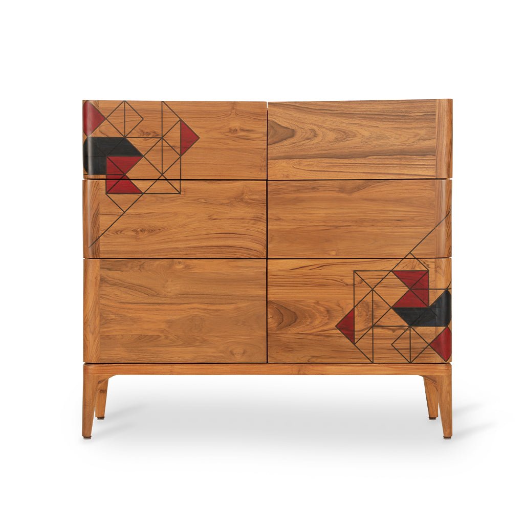 Foliga - Teak Chest of Drawers | Alankaram